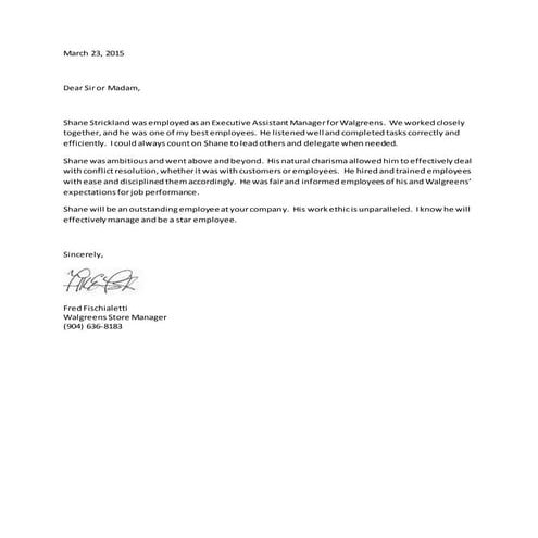 Walgreens_Letter Of Recommendation 3 24 15 | DOCX