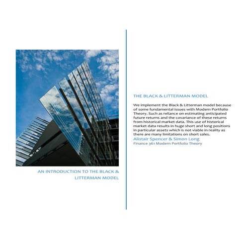 An Introduction to the Black Litterman Model | PDF