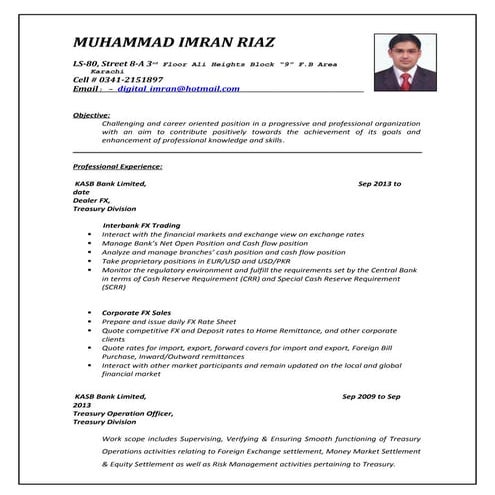 Imran Riaz Resume | DOC