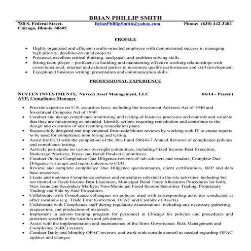 Brian P. Smith Resume | DOC