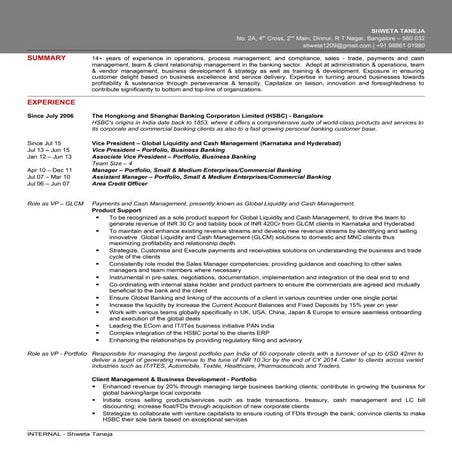 Shweta Taneja - CV - 2016 | DOC
