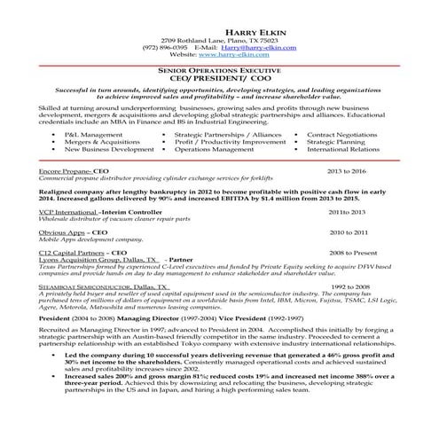 Harry Elkin CV | DOC