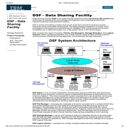 DSF - Data Sharing Facility | PDF