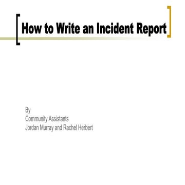 How_to_Write_an_IR | PPTX