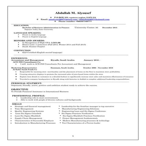Resume- CV- Abdullah | PDF