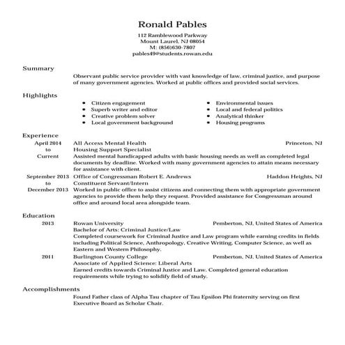 Ronald Pables Resume (1) | PDF