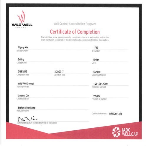 13. WellControlCertificate | PDF
