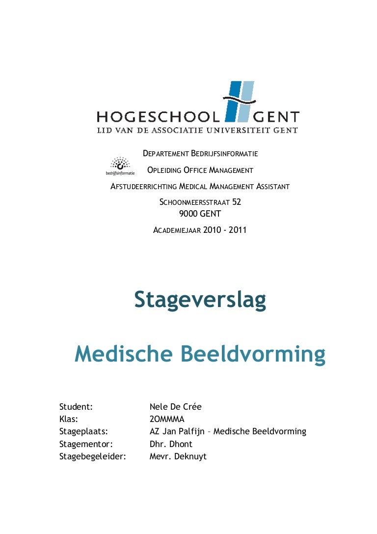 Stageverslag AZ Jan Palfijn