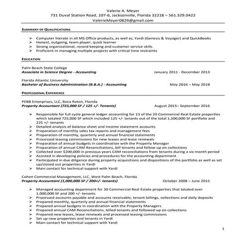 Valerie Meyer - Resume | PDF