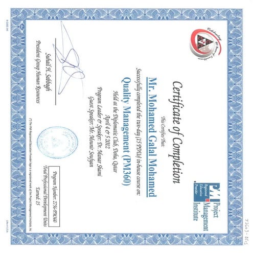 CCC Quality management certificate | PDF