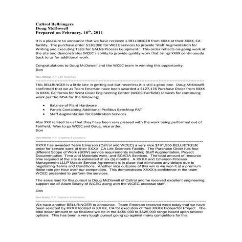 Caltrol Bellringers | PDF