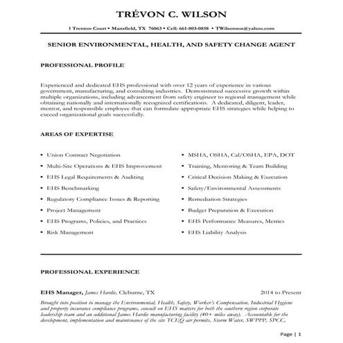 Trevon Wilson Resume | DOC