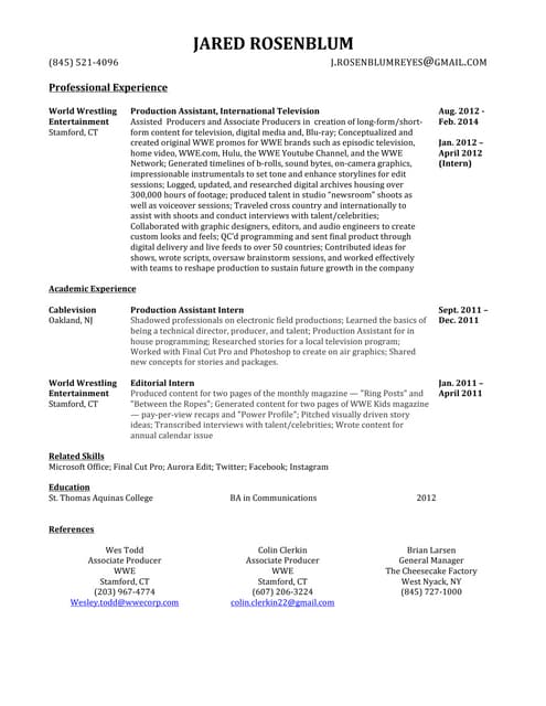 Steve Strangio Resume_2016 | PDF