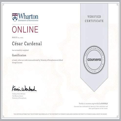 Coursera gamification 2015 | PPT
