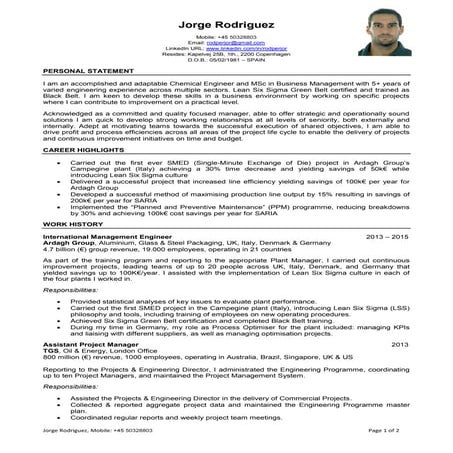 Jorge Rodriguez CV | PDF