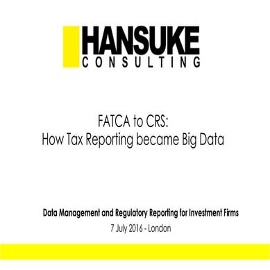 Big data - FATCA to CRS | PDF