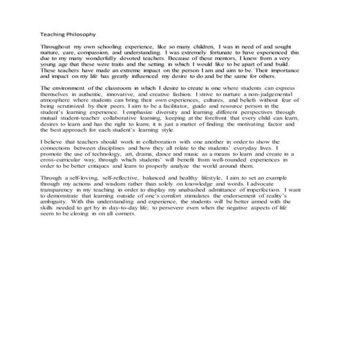 My teaching philosophy | PDF