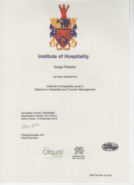 levy restaurant certification | PDF