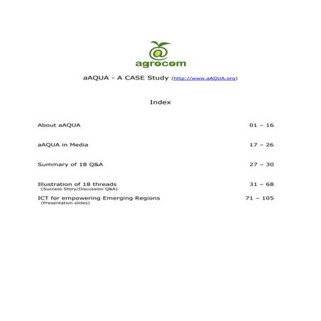 aAQUA Case study for IRMA | PDF