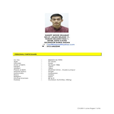 Haniff Mohd Selamat | DOC