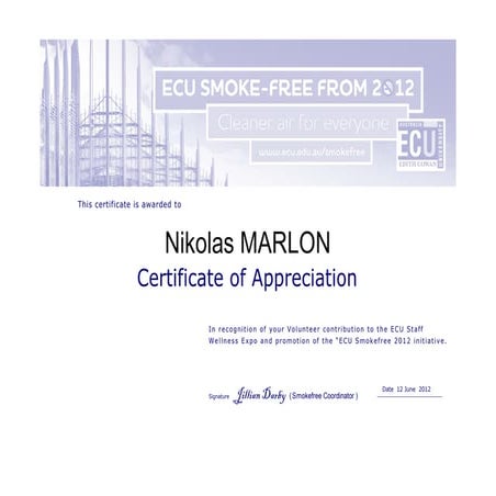 Volunteer recognition Nik M | PPT