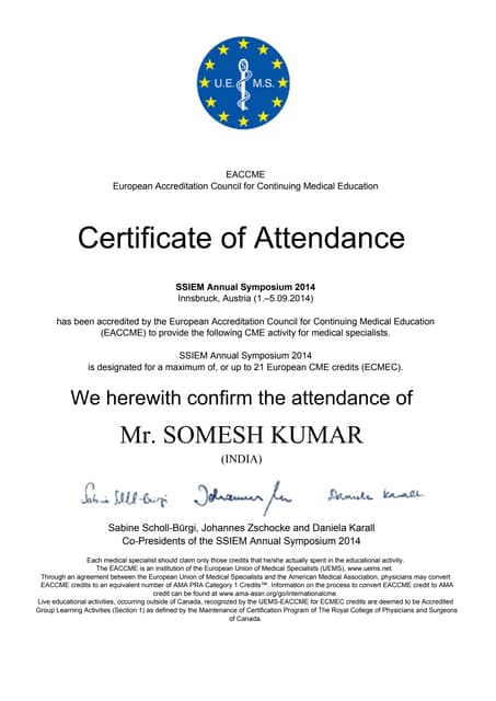 Kumar Certificate | PDF