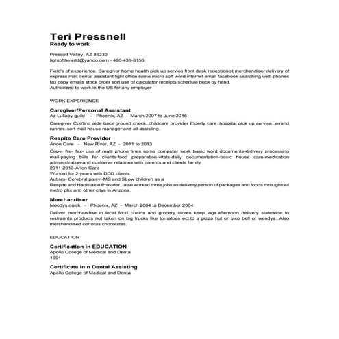 Teris Resume 2016 indeed | PDF