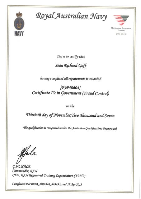 Cert IV Government Investigations | PDF