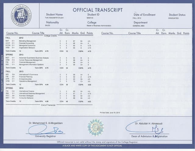 Houston Community College Transcript