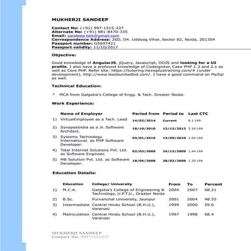 Neha Bhandari CV | DOC
