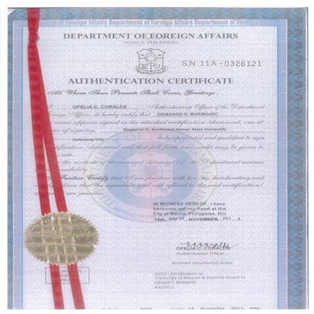 authenticated certificate | PDF