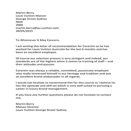 Letter of Reference | PDF