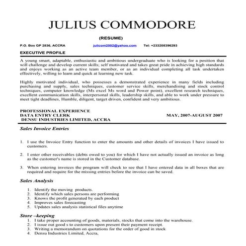 julius updated cv | DOC