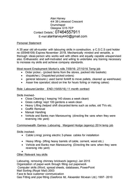 TIM'S RESUME | PDF