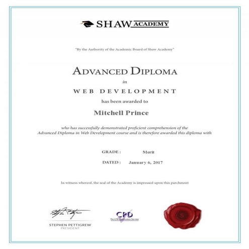 Advanced Diploma in Web Development | PDF