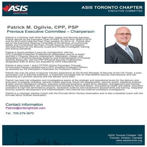 Patrick Ogilvie - Bio | PDF