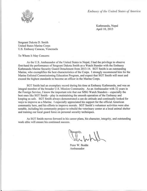 Letter of Recommendation Colin Bucknor | PDF