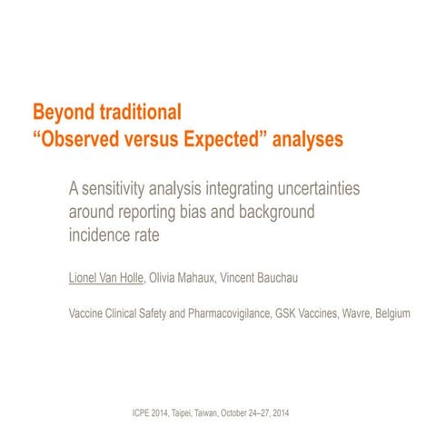 Observed versus expectedanalyses_FINAL_ISPE2014 | PPT