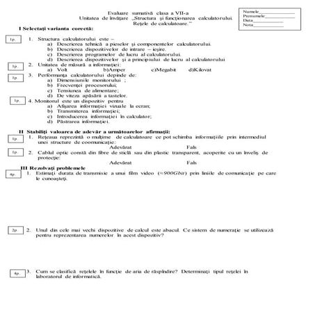 0 evaluare sumativa_clasa_a_7 | PDF