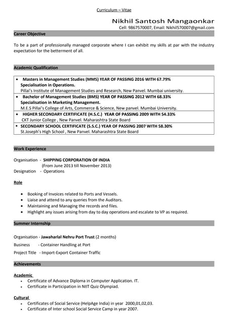 Chethan Resume | DOCX | Business Administration | Business