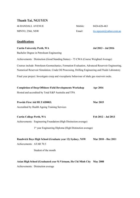 IR Resume Final general | PDF