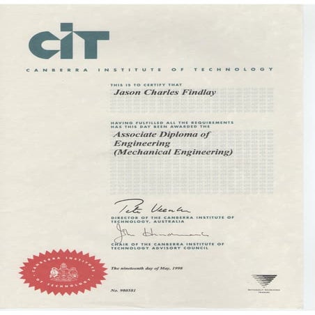 Associate Diploma Mechanical Engineering | PDF