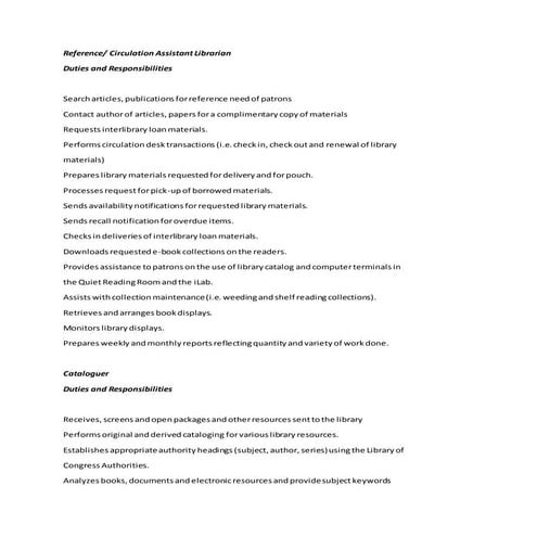 Duties and Responsibilities in ADB | DOCX