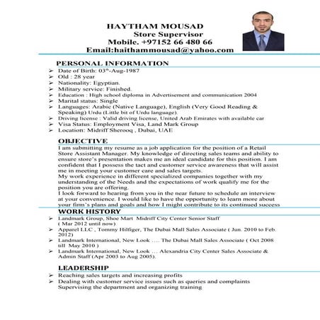 Haitham CV | DOC