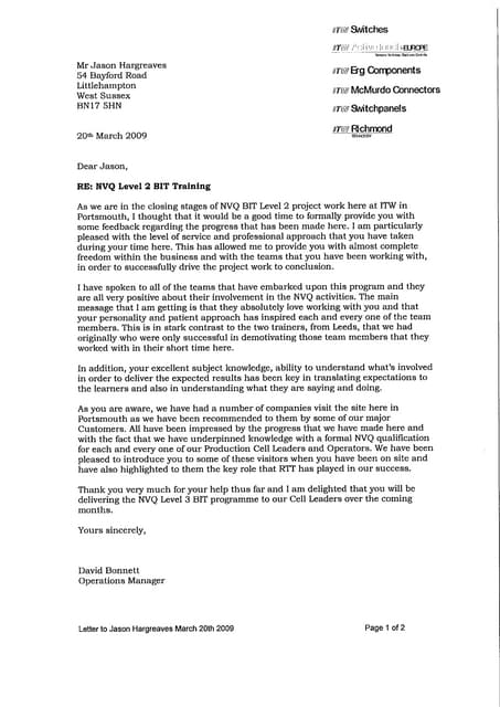 JH Bexley reference. | PDF