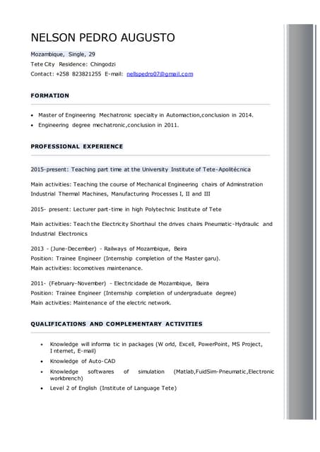Curriculum vitae | PDF