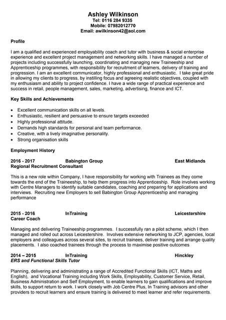 David Tazzini-Lloyd Profile CV (September 16) | PDF