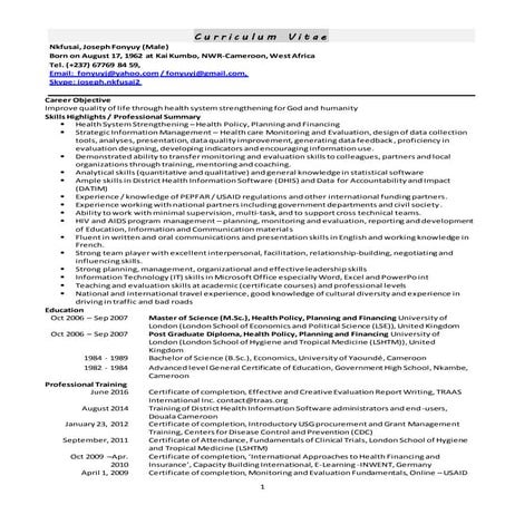 Joseph Nkfusai CV 16-09-16 | DOCX