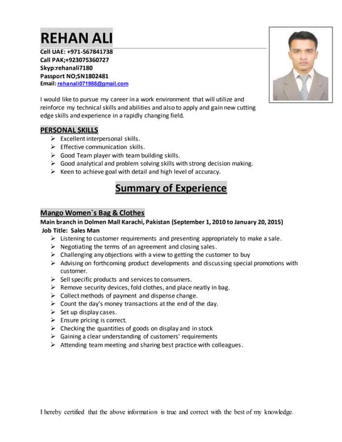 CV Of Shamim | DOC