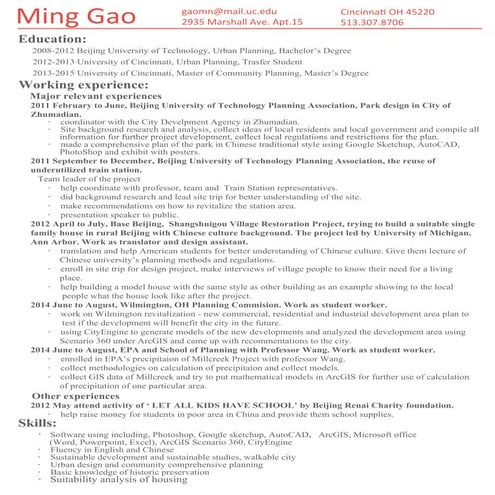Ming Resume | PDF